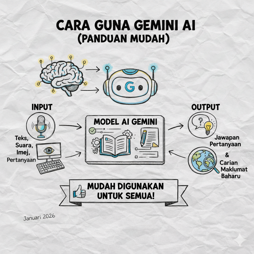 Sketch Infographic AI Guna Gemini (Panduan Mudah) - aipreneur.my